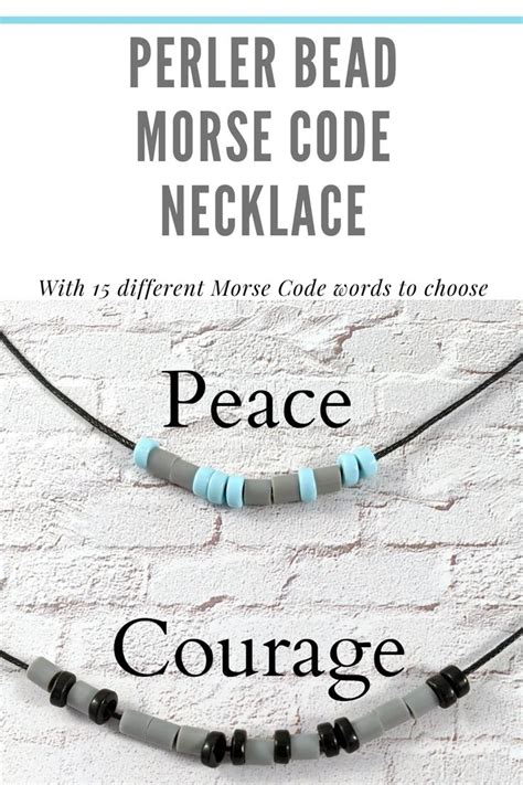 DIY Morse Code Necklace With Perler Beads Krysanthe Morse Code