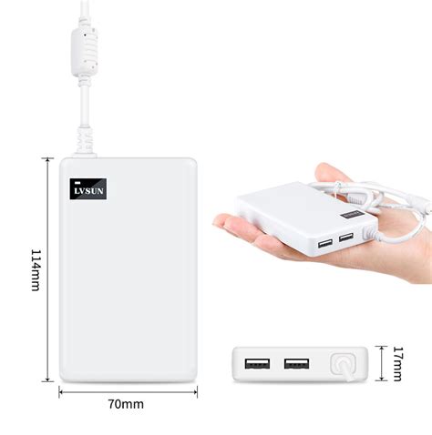 Oem W Universal Slim Laptop Charger With Dual Usb Ports W Universal Slim Laptop Charger With