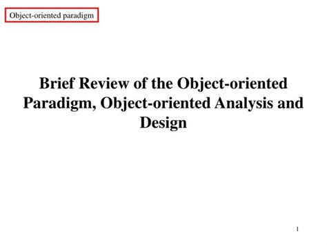 Ppt Object Oriented Paradigm Powerpoint Presentation Free Download Id6418945