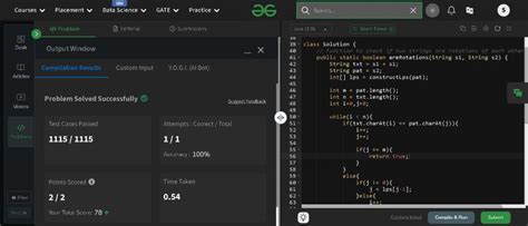 Gfg160 Java Stringmatching Kmpalgorithm Codingchallenge