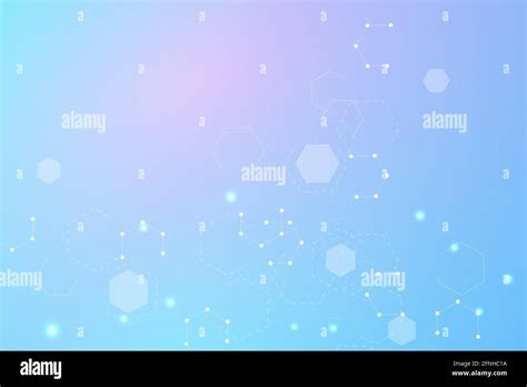 Hexagonal Abstract Background Big Data Visualization Global Network Connection Medical
