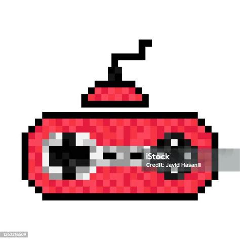 컨트롤러 비디오 게임 플레이 복고풍 픽셀 아트 게임 패드 조이스틱과 조이패드 벡터 아이콘 제어에 대한 스톡 벡터 아트 및 기타 이미지 Istock