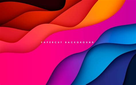 Premium Vector Abstract Circle Papercut Smooth Color Background