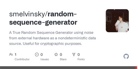 github smelvinsky random sequence generator a true random sequence generator using noise from