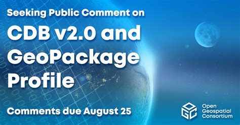 Ogc Seeks Public Comment On Cdb V20 Core And Related Geopackage Profile Ogc