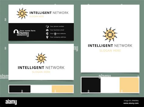 Intelligent Network Logo Design With Editable Slogan Branding Book And Business Card Template