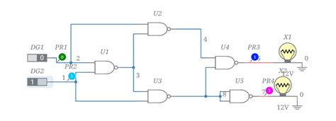 Half Subtractor Using Nand Gate Multisim Live