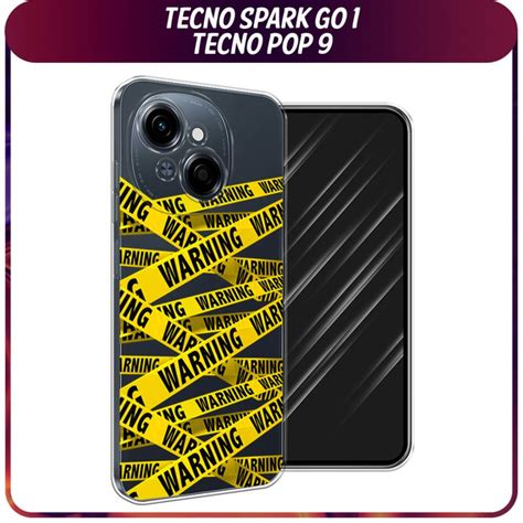 Силиконовый чехол на Tecno Spark Go 1 Tecno Pop 9 Техно Спарк Го 1 Техно ПОП 9 Warning