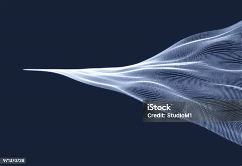 동적 배열 입자 방출 3d 기술 스타일입니다 추상적인 배경입니다 벡터 일러스트입니다 0명에 대한 스톡 벡터 아트 및 기타 이미지 0명 3차원 형태 가리기 Istock