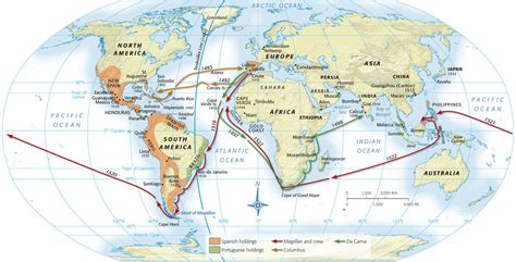 Labeled Age Of Exploration Map Printable Maps Online