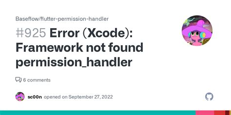 Error Xcode Framework Not Found Permissionhandler · Issue 925