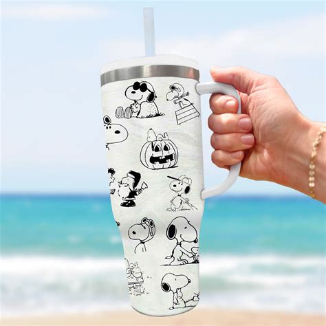 Snoopy Peanuts Snoopy Cartoon Custom Stanley Cup 40 Oz 30 Oz Tumbler