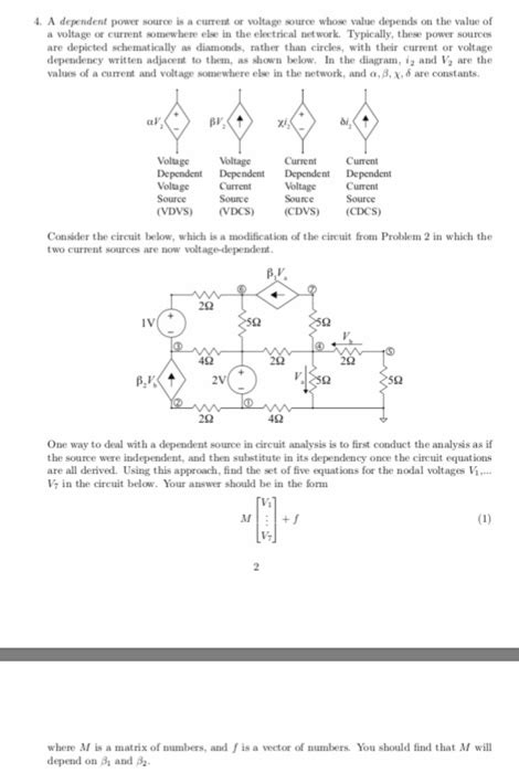 Solved 4 A Dependent Power Source Is A Current Or Voltage