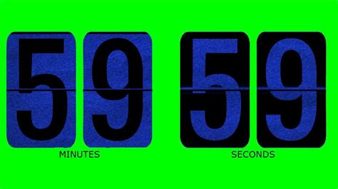 Blue Velvet Flip Clock 60 Minute Timer Green Screen Youtube