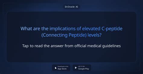 What Are The Implications Of Elevated C Peptide Connecting Peptide