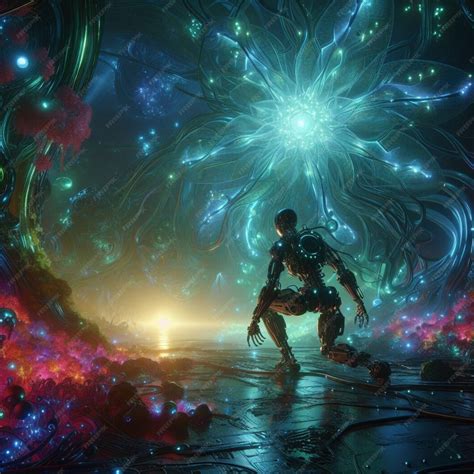 Premium Photo 3d Masterpiece In Blender Unveils A Fusion Of Nature And Technology In A Robotic