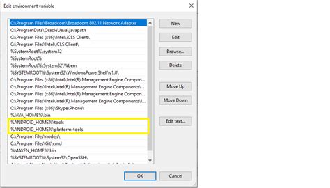 Setup Android Environment Variables Code2test Testing Site