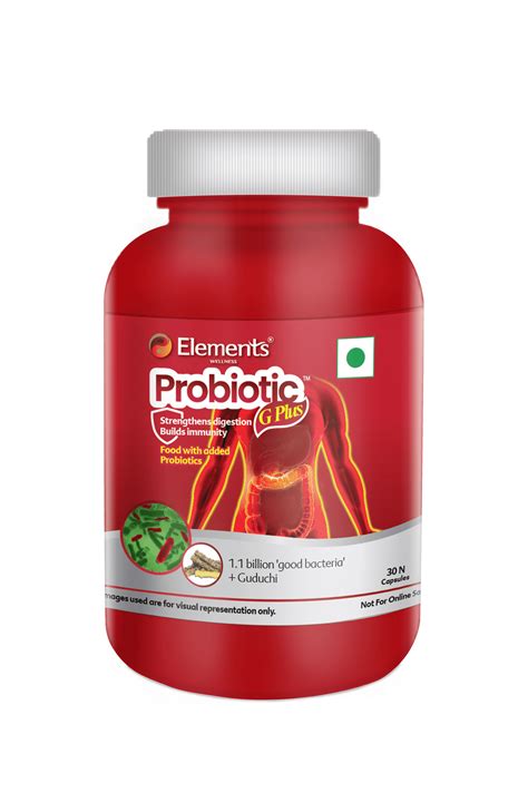 Elements Wellness Probiotic G Plus 30 Caps Silverspotindia