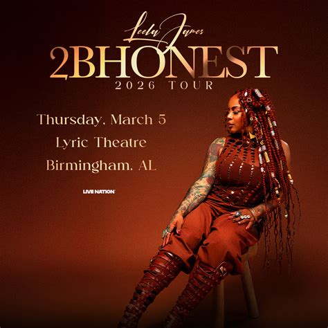 Leela James 2bhonest The Lyric Theatre