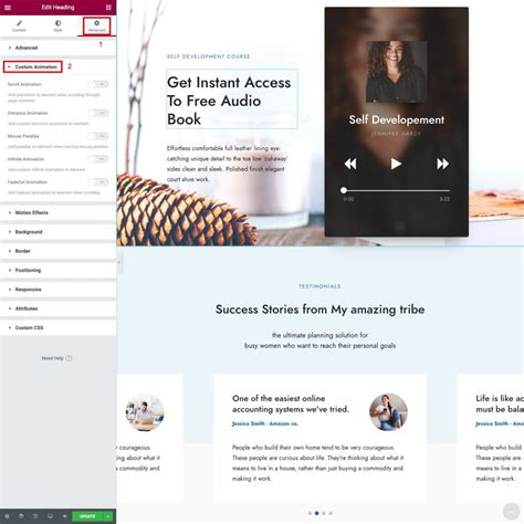 Add Animation To Elementor Widget Themegoods Documentations