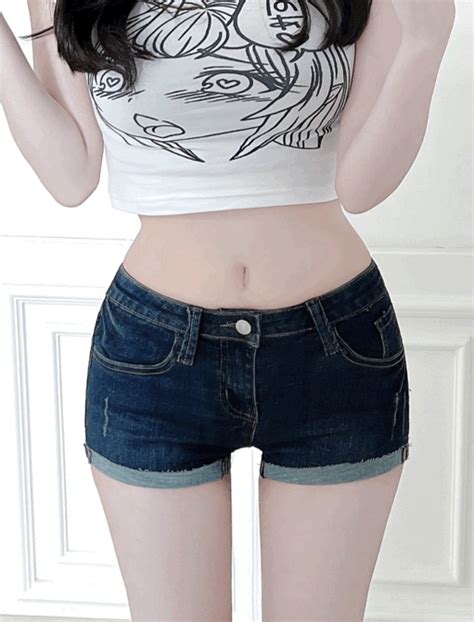 [핫걸🔥 섹시핏] Xs~l 뒷포켓 데님 미니 로우 숏팬츠 핫팬츠 반바지 롤업데님 에이블리