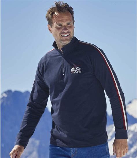 Pack Of 2 Mens Half Zip Sweaters Navy Off White Atlas For Men