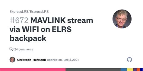 MAVLINK Stream Via WIFI On ELRS Backpack Issue ExpressLRS ExpressLRS GitHub