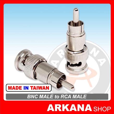 Jual KONEKTOR SAMBUNGAN BNC MALE TO JACK RCA MALE TAIWAN Shopee Indonesia