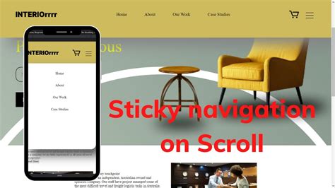 How To Create A Sticky Header Menu Using Html Css And Javascript Youtube