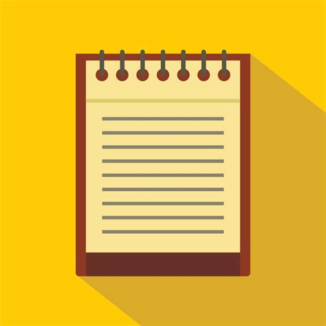 Clean Lined Sheet Of Notepad Icon Flat Style Vector Art At Vecteezy