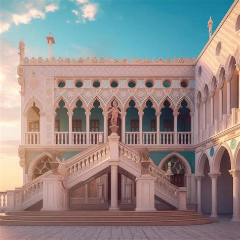 Premium Ai Image Classic Old Buinding At Sunset