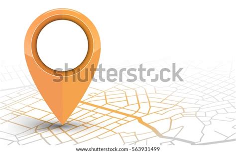 Gps Navigator Pin Checking Orange Color Stock Vector Royalty Free 563931499