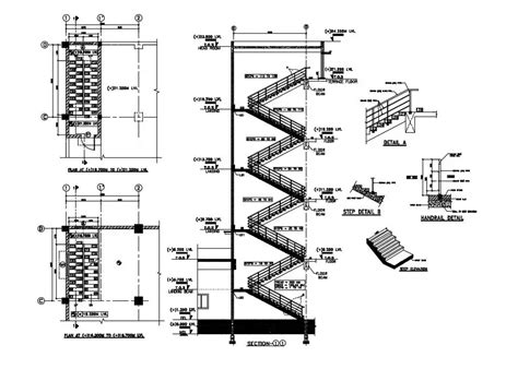 Section Of Staircase Detail Download Autocad Drawing File Artofit