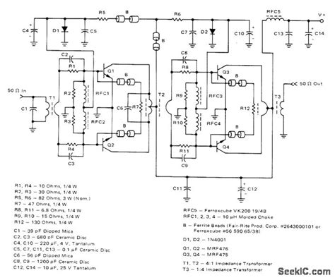16 30 Mhz 20 W Linear Driver Basic Circuit Circuit Diagram
