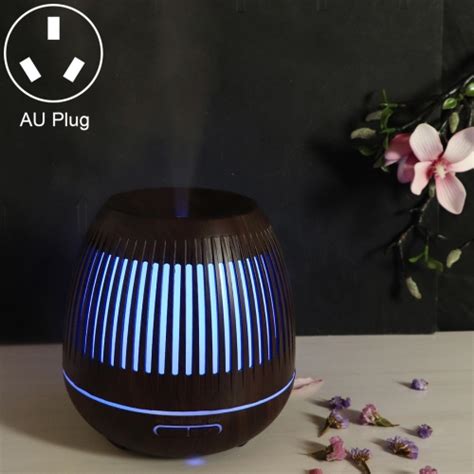 400ml 중공 Led 가습기 우드 그레인 공기 청정기 아로마 테라피 기계 다채로운 Led 조명이있는 자동 알코올 분무기