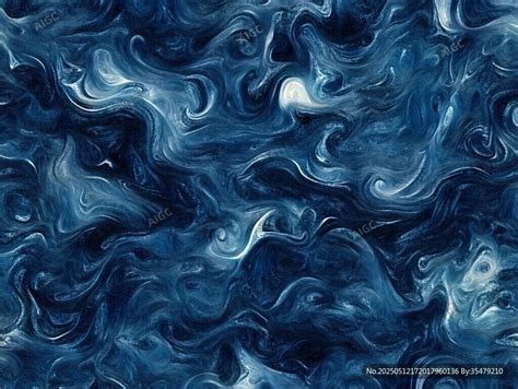 Ai创作图蓝色 流体 纹理 艺术 图案 抽象 波纹 漩涡 色彩 动感 视 线条 形状 水墨 风格 昵图网