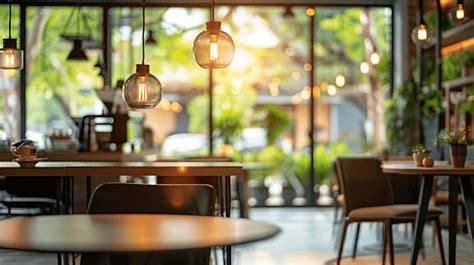 Abstract Blur Coffee Shop Or Cafe Restaurant Interior Background Restaurant Background Blur