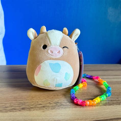 Cute Cow Squishmallow Moo Bitch Get Out The Hay Kandi Necklace Funny Kandi Cow Lover T