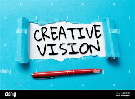Hand Writing Sign Creative Vision Business Concept Process Of Purposefully Generating Visual