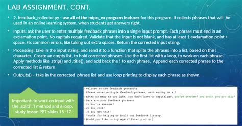 solved lab assignment cont 2 feedback collector py