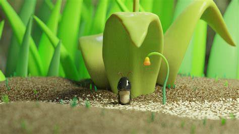 Two Weeks Of A Render A Day Heres A Bug Waiting For A Bus Rblender