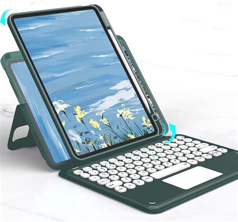 Magnetic Ipad Th Generation Keyboard Case With Touchpad Cute Color Keyboard Vertical