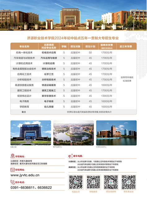 济源职业技术学院 2024年五年一贯制大专招生简章高校招生信息网