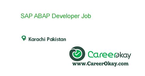SAP ABAP Developer Job In In Karachi Pakistan Ref 94726