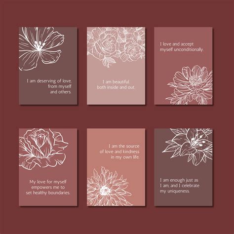 Self Love Affirmation Cards Printable Quote Cards Etsy