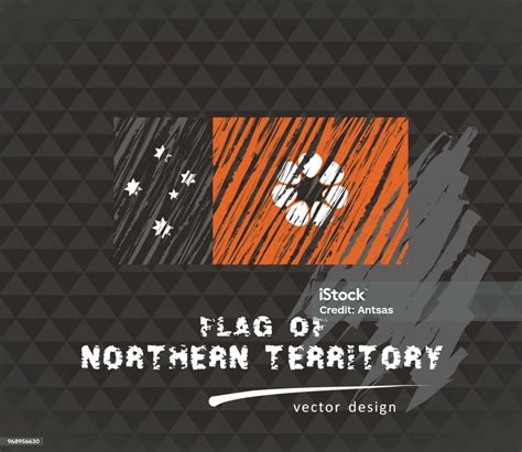 노던 테리토리 플래그 어두운 그런 지 배경 벡터 스케치 손으로 그린 그림 건축물에 대한 스톡 벡터 아트 및 기타 이미지 건축물 기 깃털 Istock