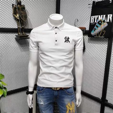 Badu Bg Мъжка стилна тениска с класическа яка и бродерия Badu Bg