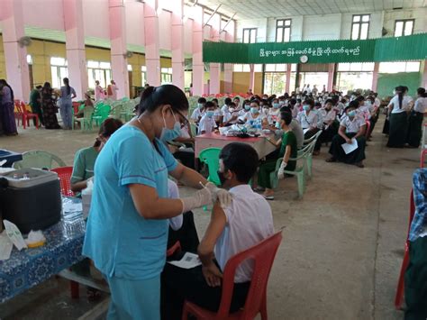 မအူပင်မြို့တွင် အသက် ၁၂ နှစ်အထက် ကျောင်းသား ကျောင်းသူများအား ကိုဗစ် ၁၉