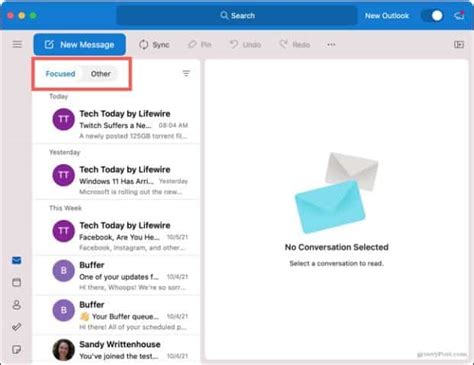 How To Use The Focused Inbox In Outlook For Mac