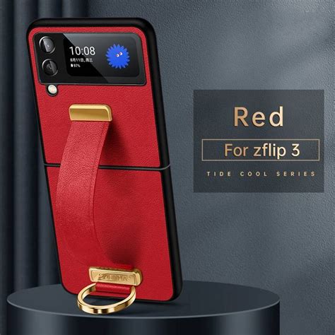 Samsung Galaxy Z Fold Z Flip Luxury Case Cover With Hand Strap Holder